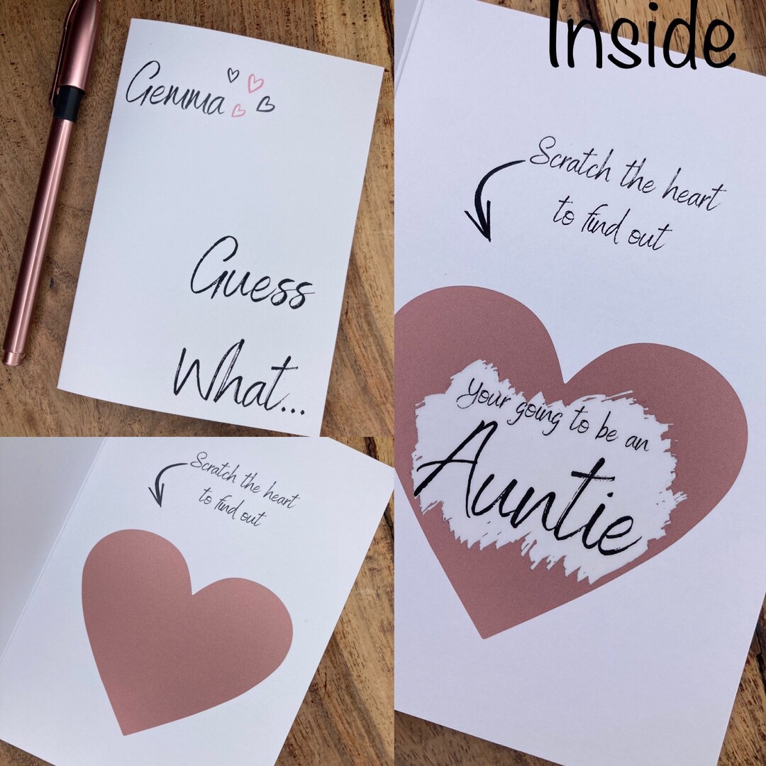 Personalised Scratch and Reveal Pregnancy Announcement Scratch - Etsy