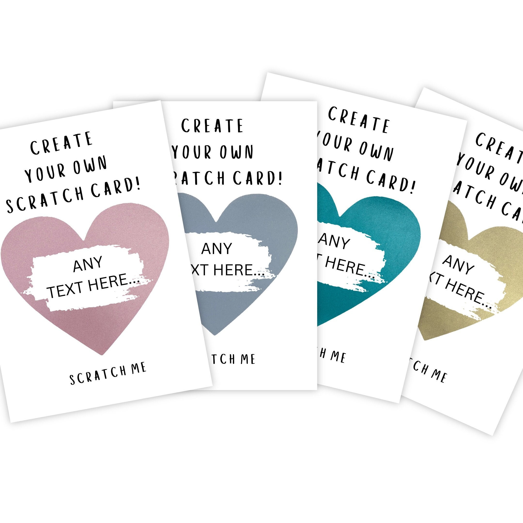 Create Your Own Scratch Card Personalised Scratch Card - Etsy