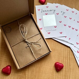 One Year of Date Scratch Cards, Create Your Own, One Date a Month, Date ...