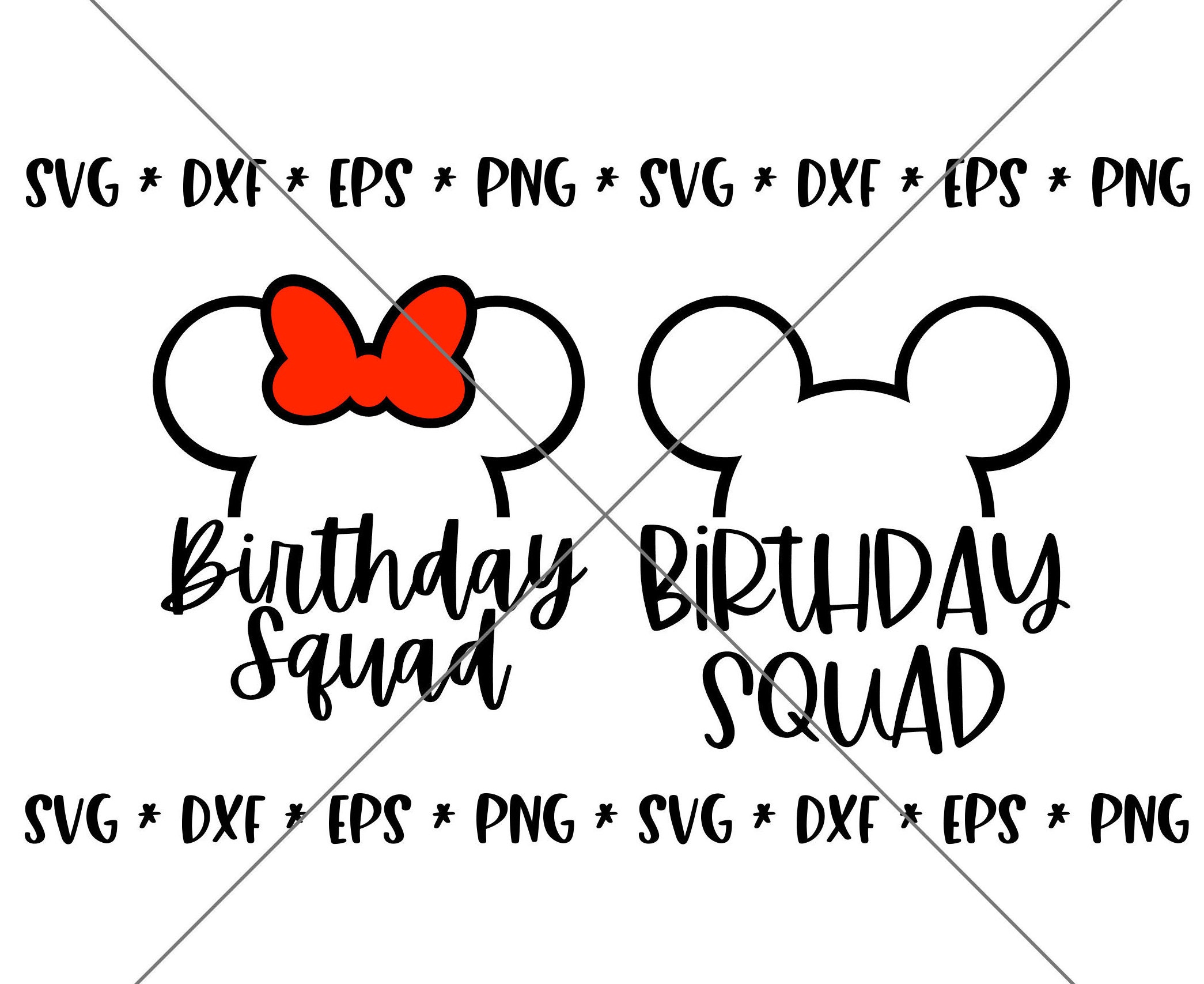 Sale Mouse Birthday Squad Svg Disney Svgs Dxf Eps Png Etsy