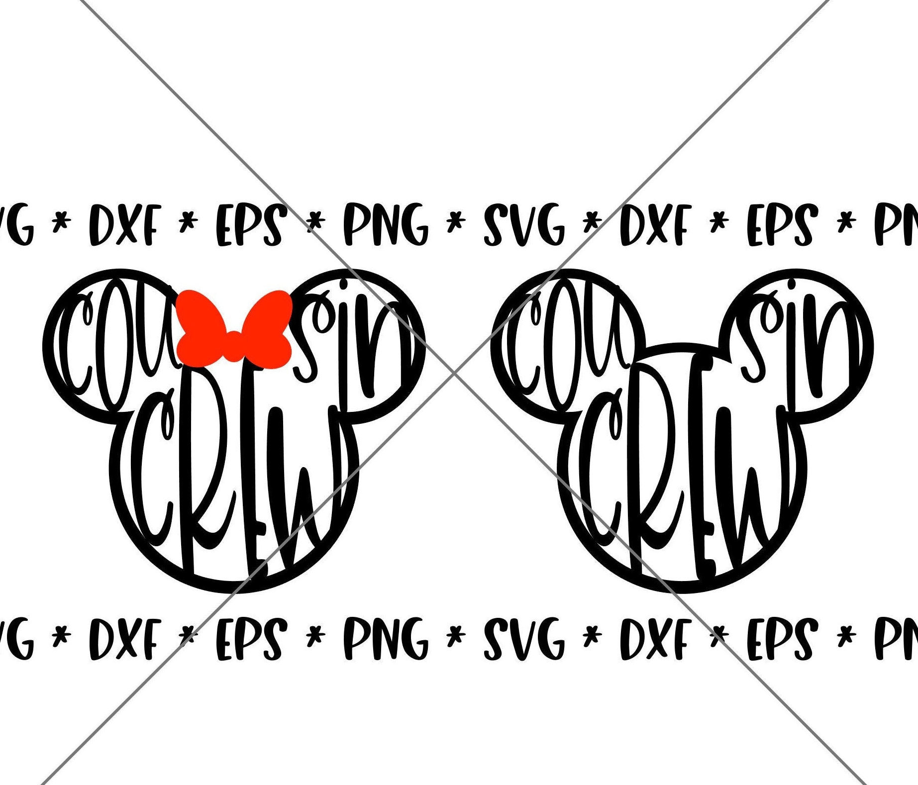 SALE Mouse Cousin Crew SVG Disney svgs DXF eps png | Etsy