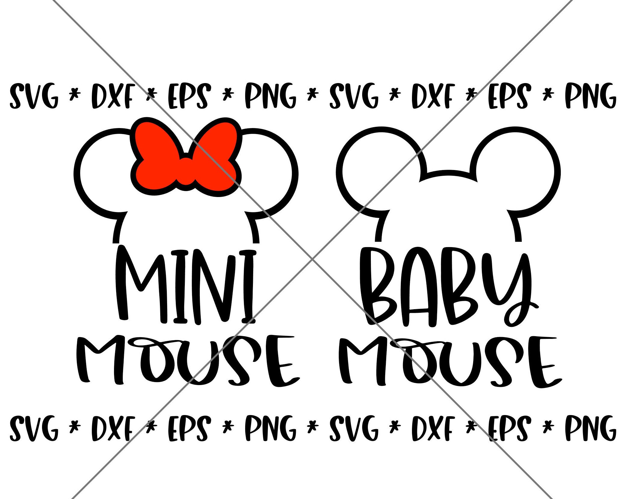 SALE Mini Baby Mouse SVG Disney svgs DXF eps png Instant | Etsy