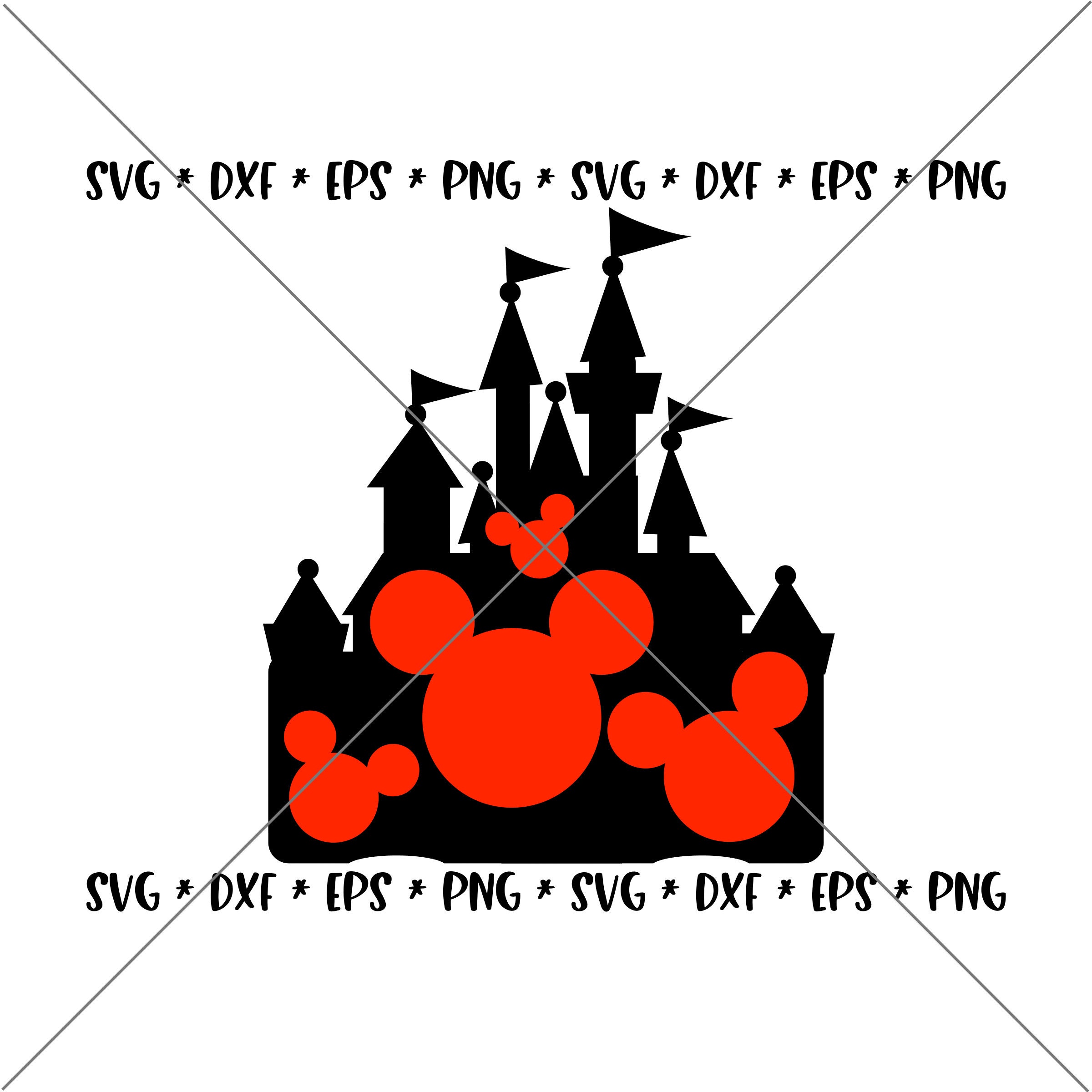 SALE Castle Mouse Outline SVG Disney svgs DXF eps png | Etsy