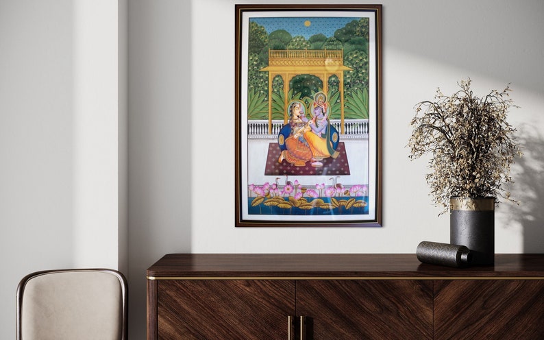 Radha Krishna Original Super-detailed Pichwai Handmade Painting on ...