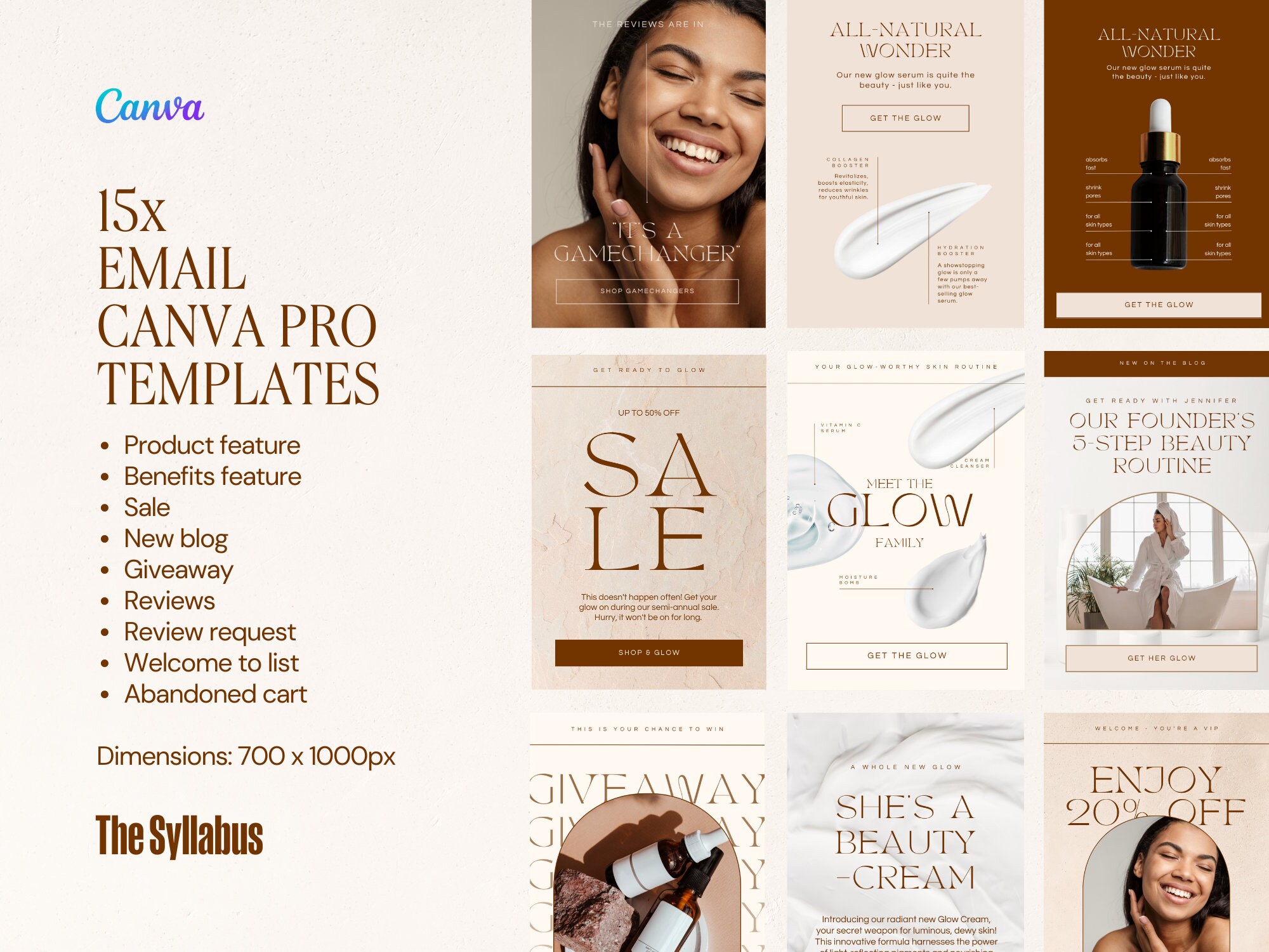 15 Email Templates Editable Canva E-commerce Designs Canva Newsletter ...