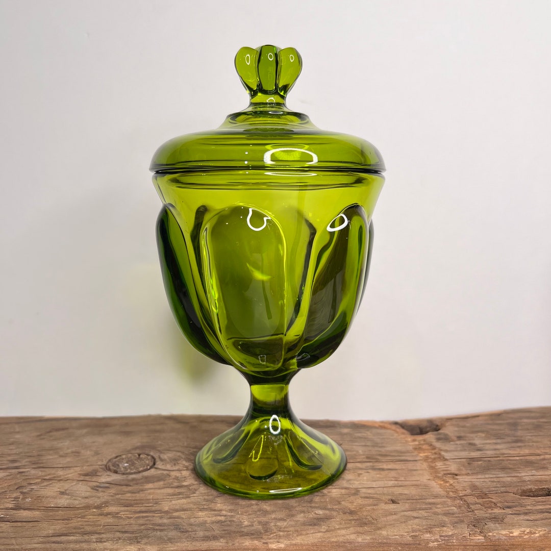 Vintage Viking Green 6 Petal Candy Dish, Retro Decor, Vintage Candy ...