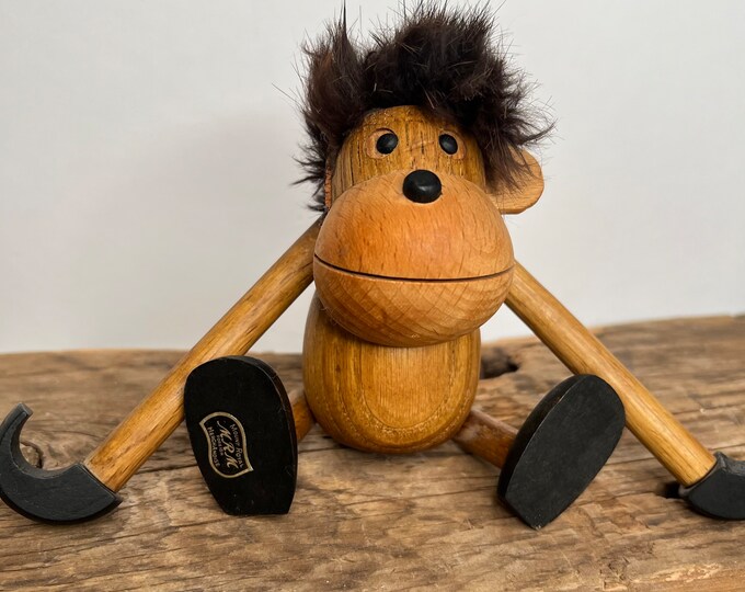 Vintage Bojesen Style Teak Wood Monkey/gorilla, Zoo Animal, Vintage ...