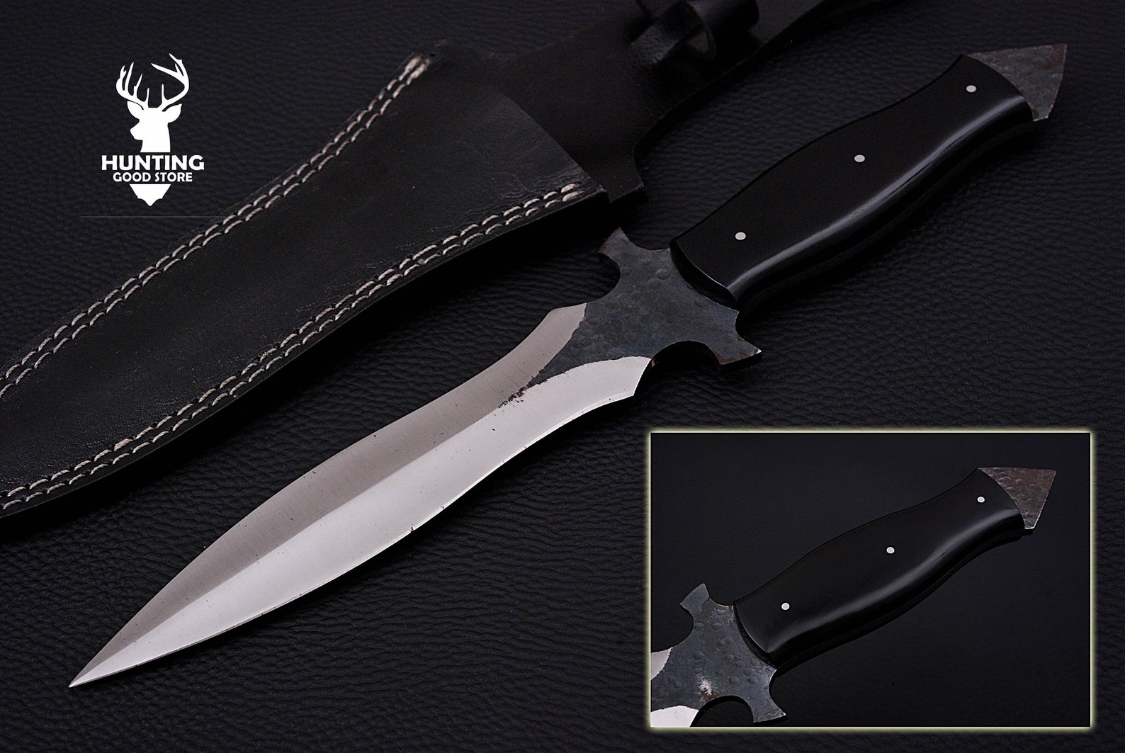 Double Edge Dagger Custom Hand Made Carbon Steel Double - Etsy