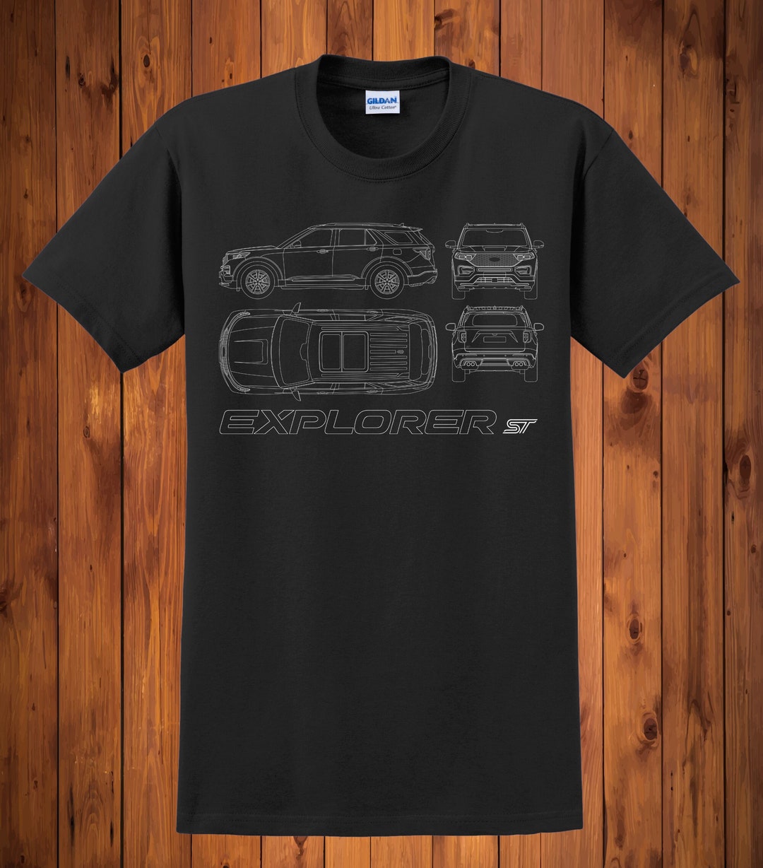 Ford Explorer ST Multi Image Outline T-shirt - Etsy Australia