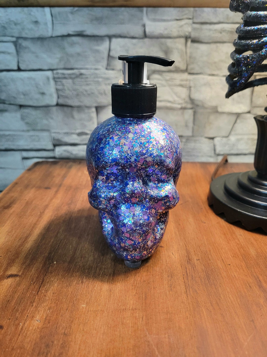 Sparkly Purple Soap Dispenser - Etsy