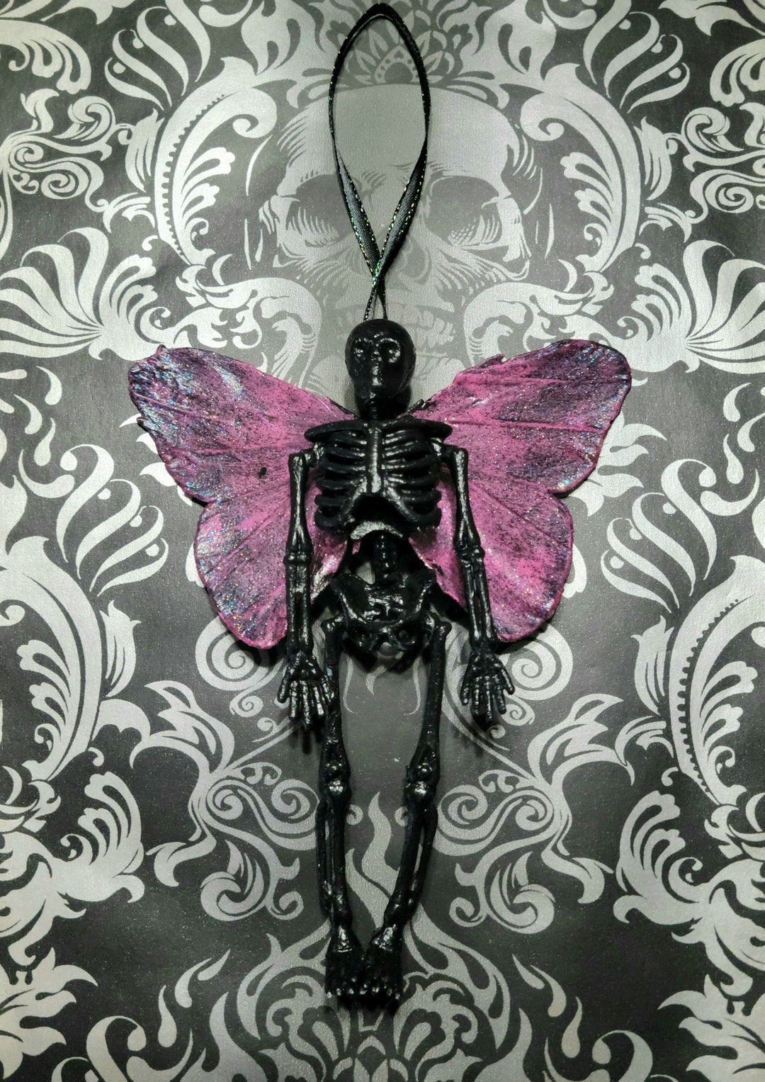 Black Skeleton With Wings - Etsy