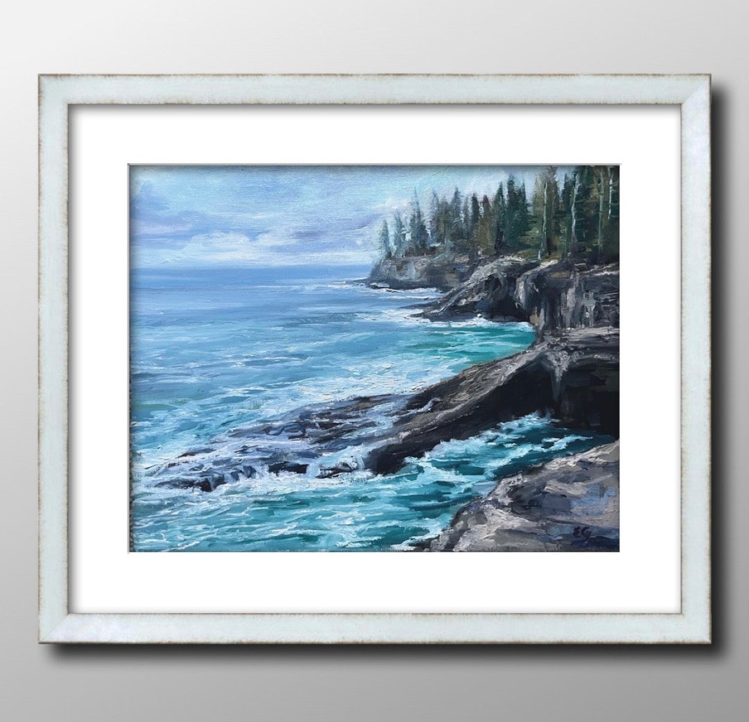 Oil Original Painting Cape Flattery Olympic National Park Washington ...
