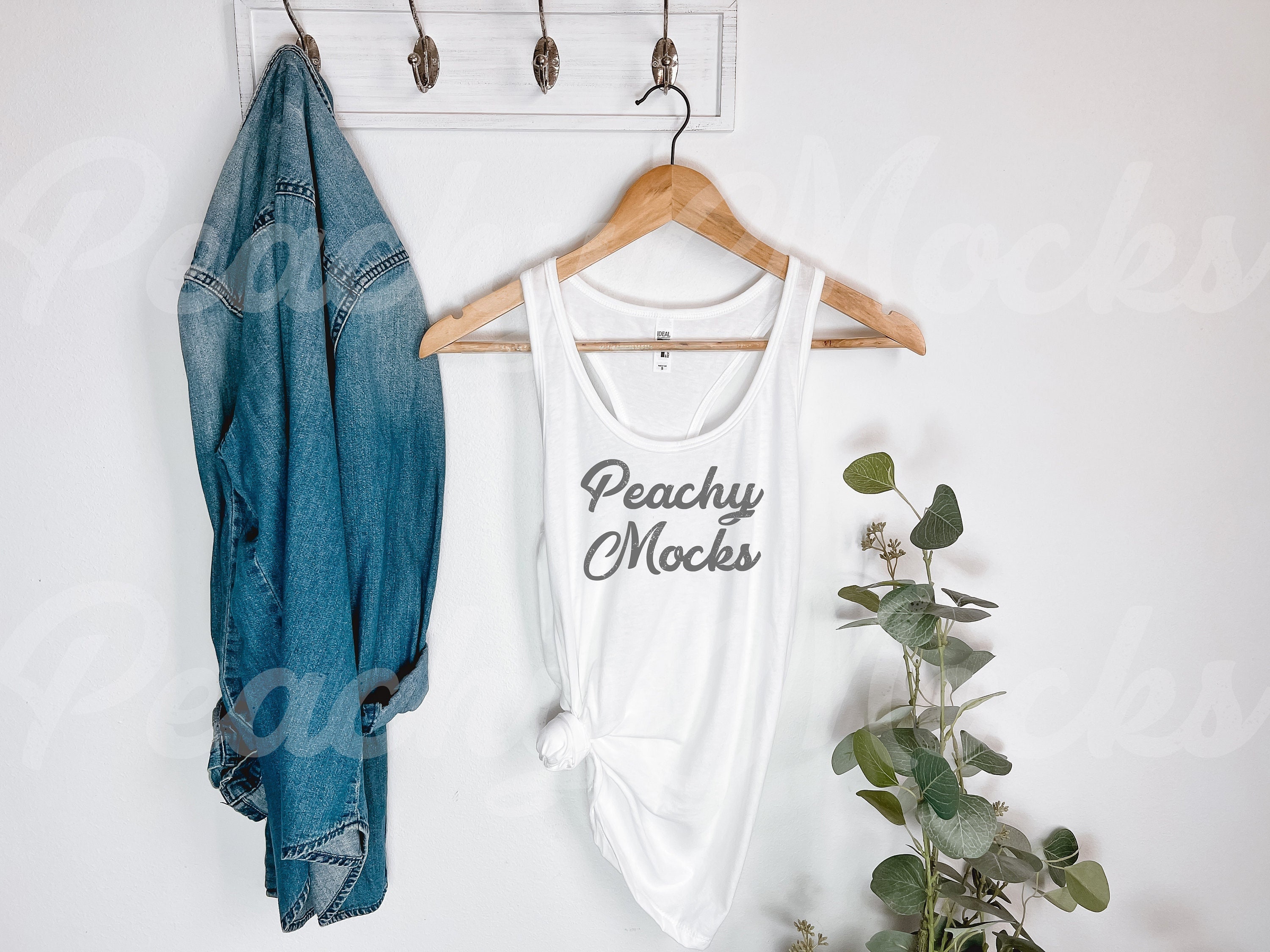 Next Level 1533 White Mockup Next Level 1533 Ideal Racerback - Etsy