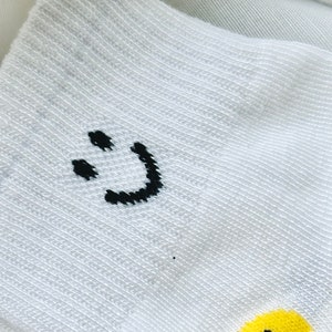 Smiley Face Socks, Smile Socks, Ankle Cut Socks, Fun Ankle Socks, Funny ...