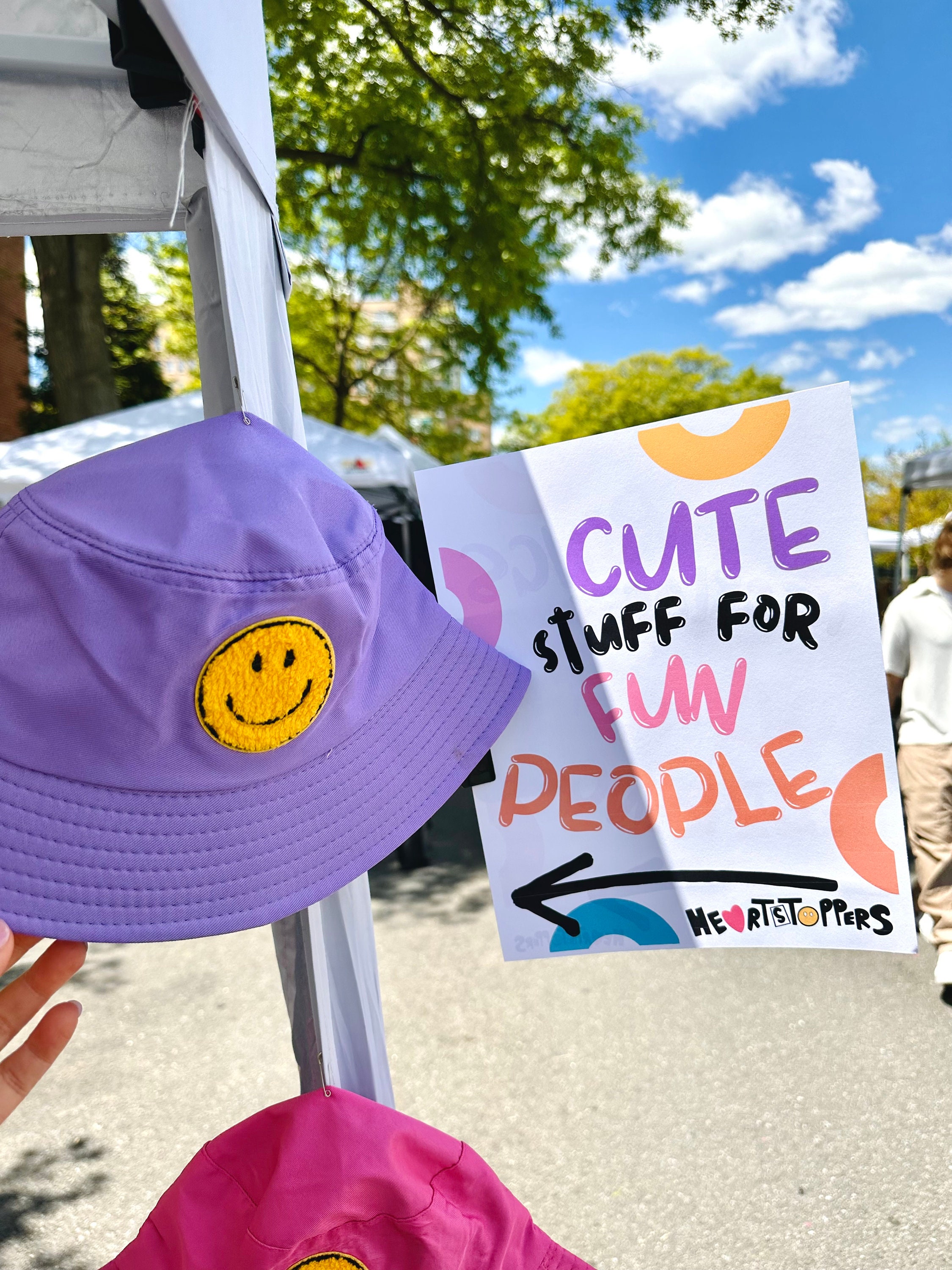 90s Style Bucket Hat, Smiley Face Summer Hats, Smile Face Sun Hat for ...