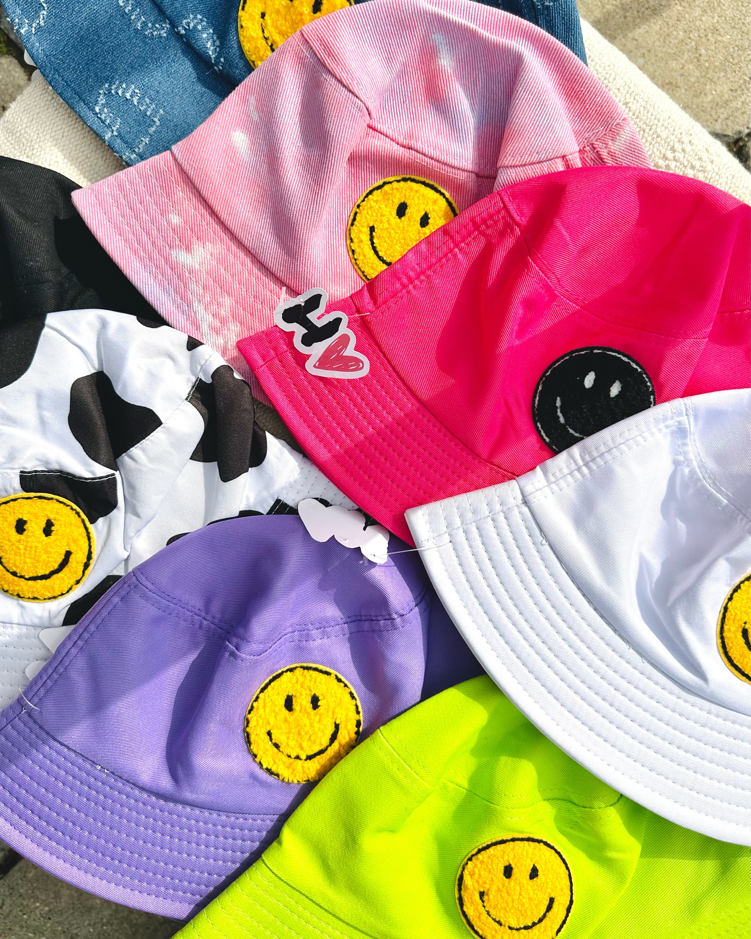 90s Style Bucket Hat, Smiley Face Summer Hats, Smile Face Sun Hat for ...