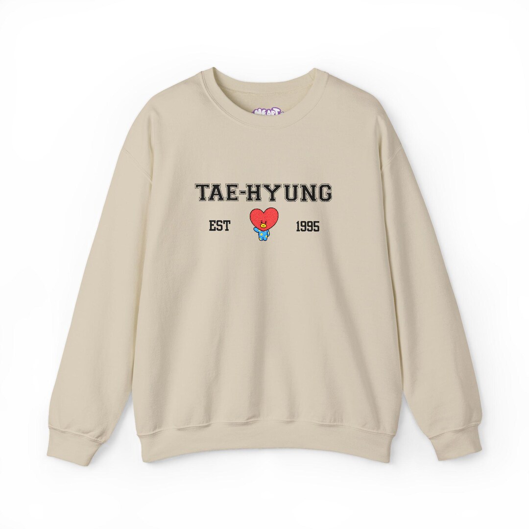 V Embroidered Sweatshirt | BTS Fan Made Crewneck | Taehyung Tata ...