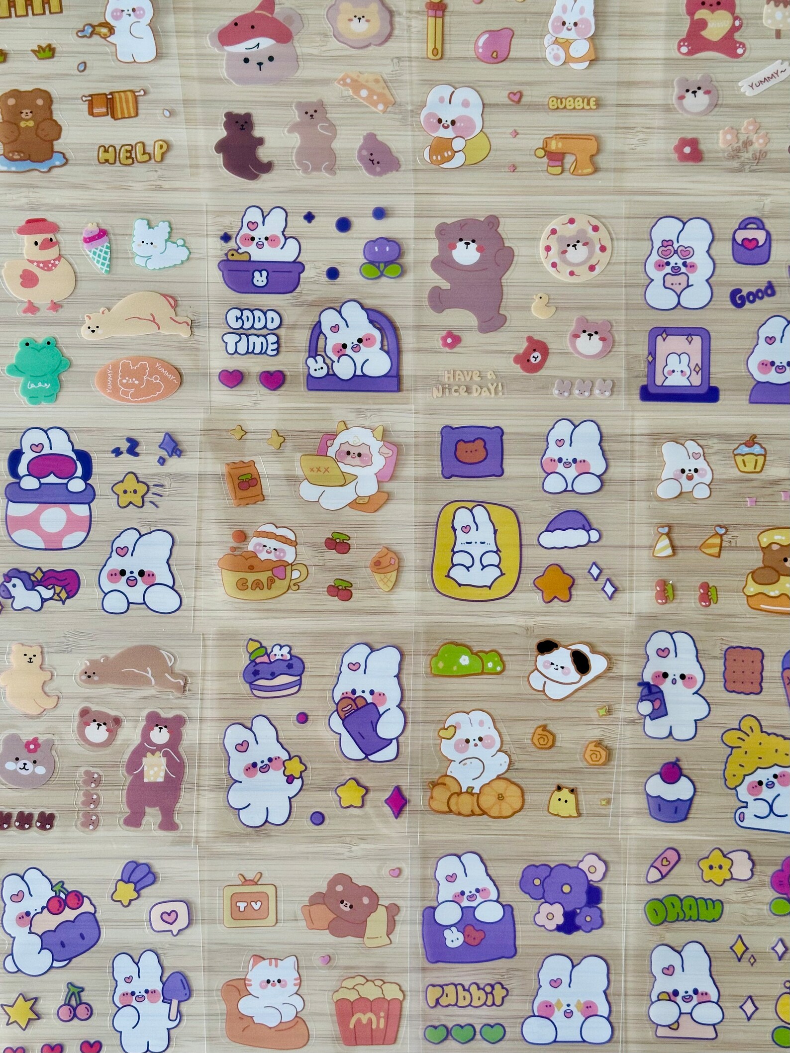 5 Stationary Sticker Sheets, Mystery Sticker Grab Bag, Stickers ...