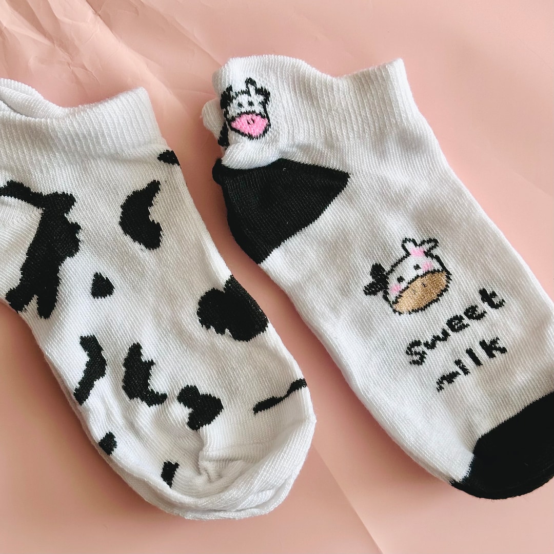 Cozy Cow Socks, Unisex Cow Socks, Cow Print Socks, 5 Pack Socks ...
