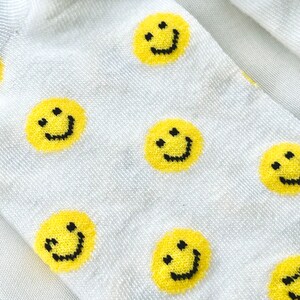 Smiley Face Socks, Smile Socks, Ankle Cut Socks, Fun Ankle Socks, Funny ...