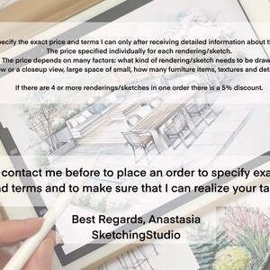 Custom Interior Hand Rendering, Made to Order, Realistic Detailed ...