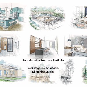 Custom Interior Hand Rendering, Made to Order, Realistic Detailed ...