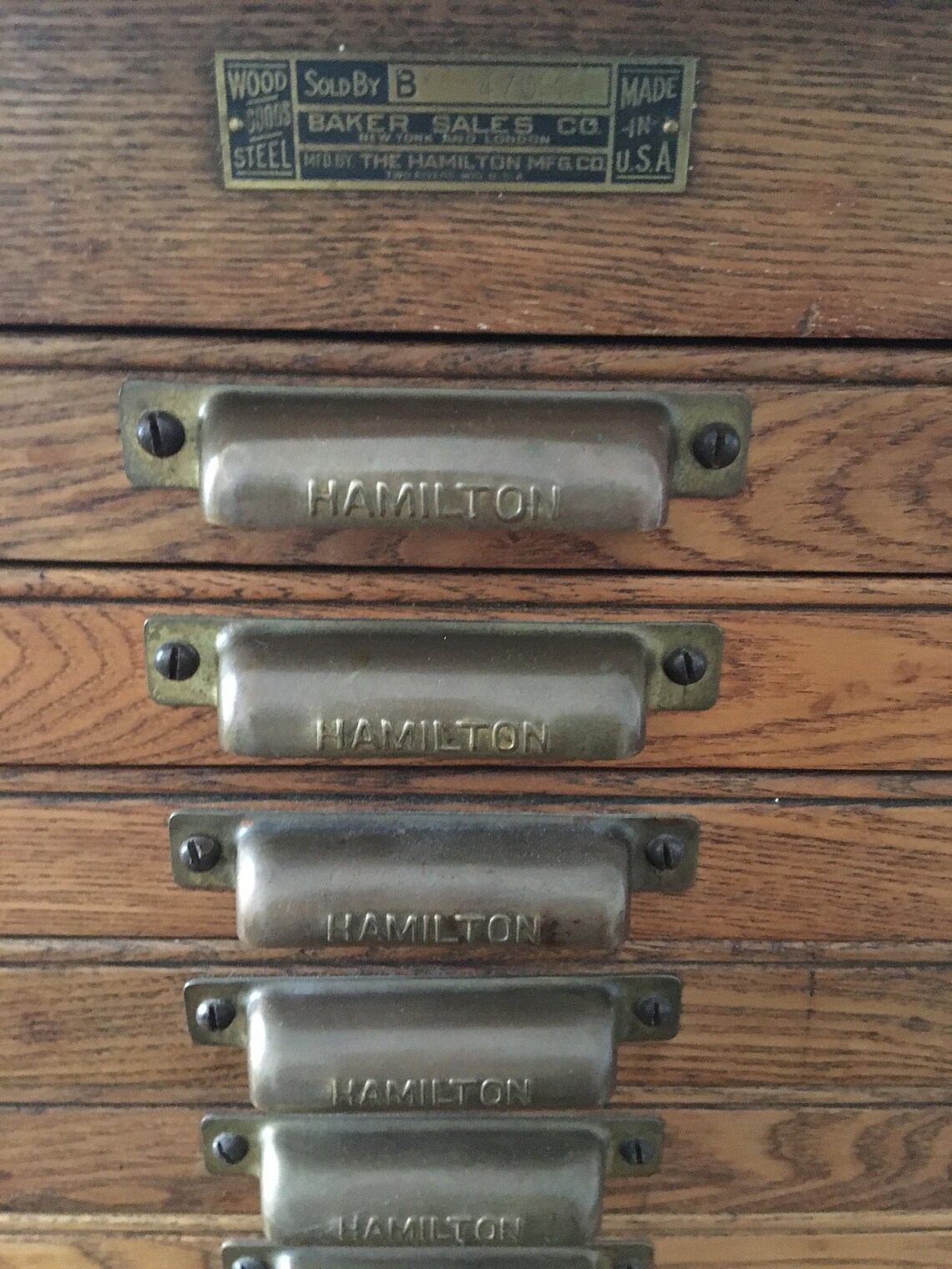 Original Antique Hamilton Printer's Cabinet. 24 Drawers. Very Rare Find ...