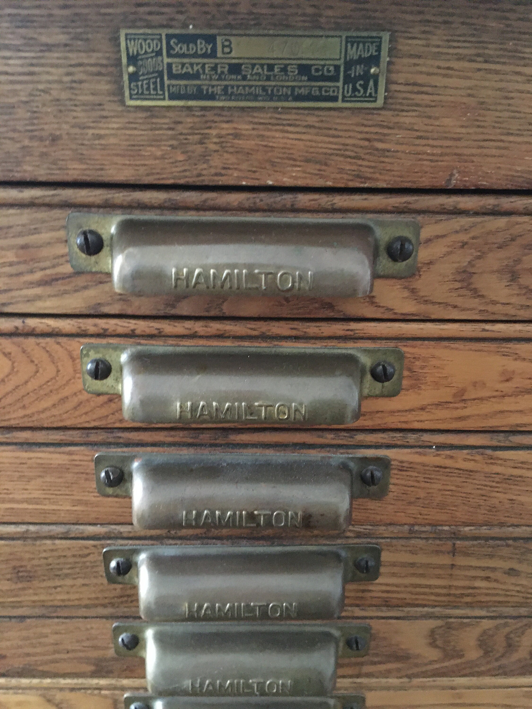 Original Antique Hamilton Printer's Cabinet. 24 Drawers. Very Rare Find ...