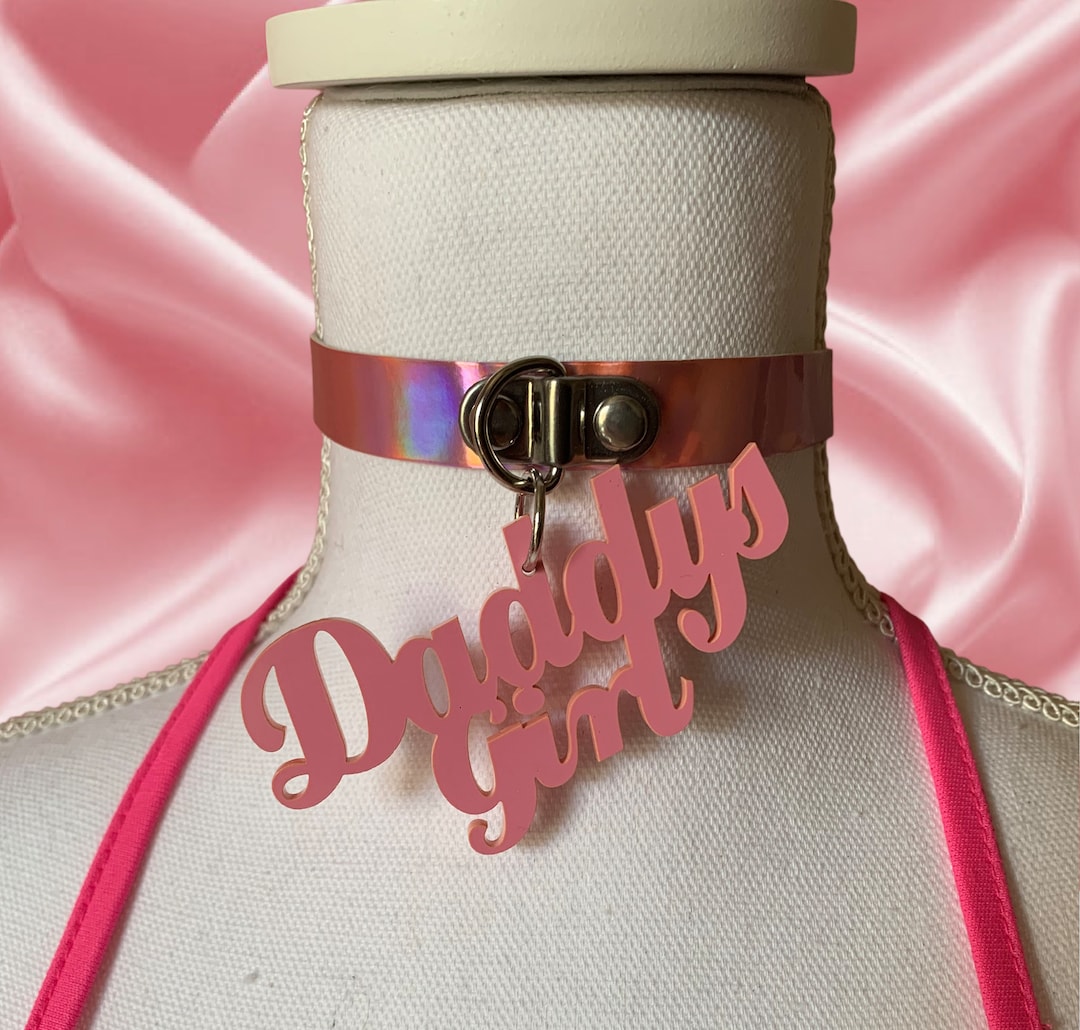Daddy's Girl Collar Pink - Etsy