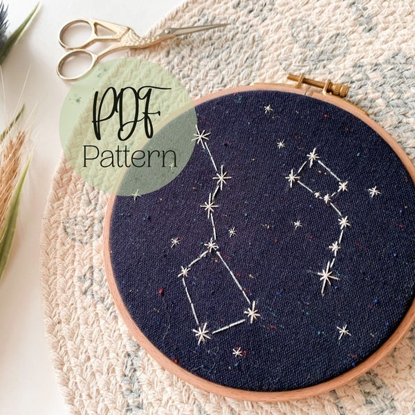 Constellation Embroidery Pattern - Etsy