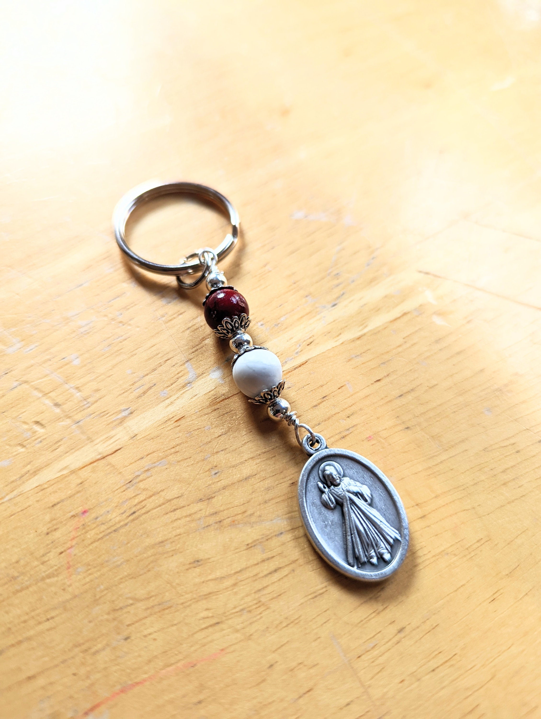 Divine Mercy Keychain - Etsy