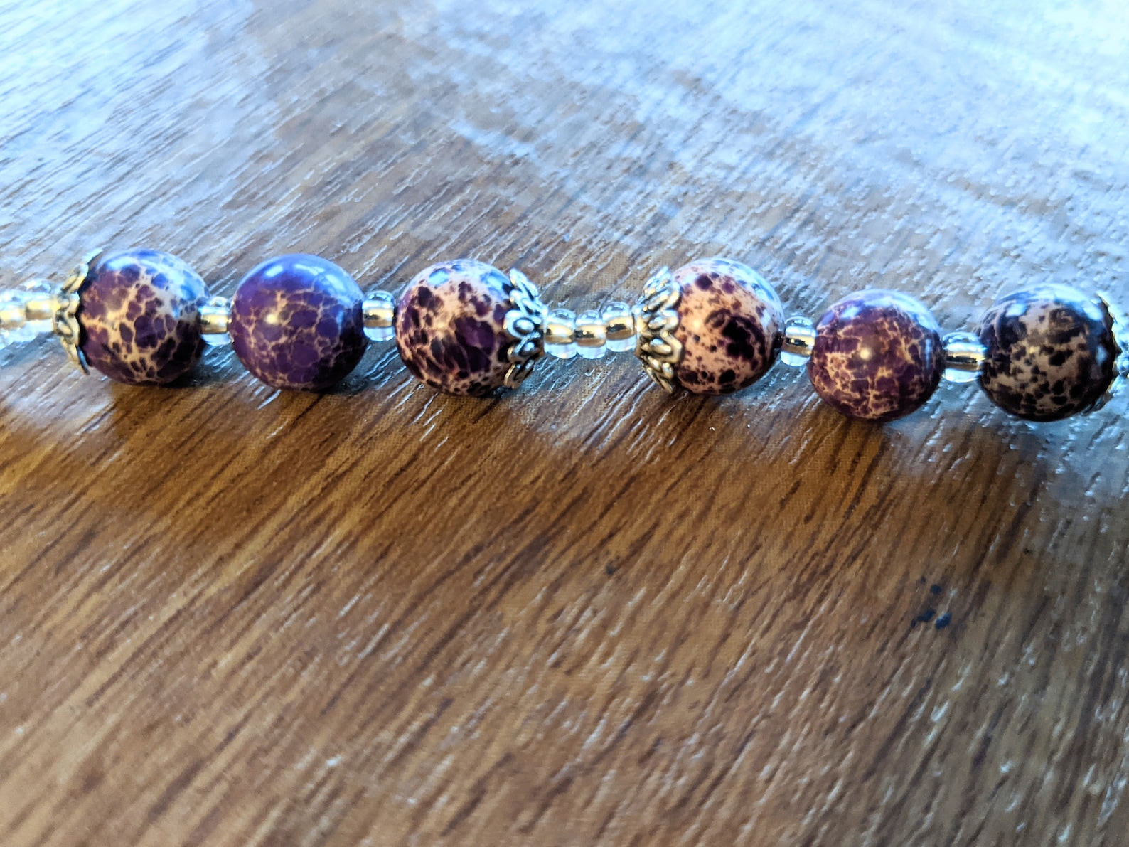 Saint Michael/guardian Angel Chaplet With Purple Crackled Jasper ...