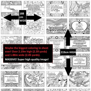 The Biggest Coloring Sheet Ever (maybe?) Over 2 Yards Wide and High! - Etsy