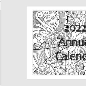 Color Your Own 2022 Calendar Fantastic Gift Idea for Someone You Love ...