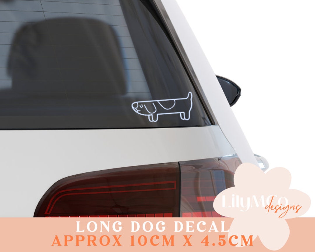 Car Sticker, Car Accessories, Bluey, Long Dog Decal, Long Dog Sticker ...