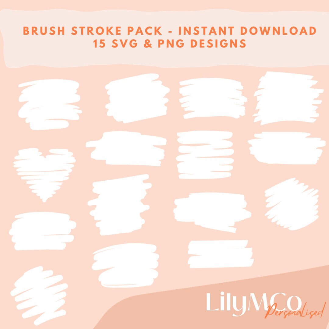Brush Stroke Svg Pack Brush Stroke Png Pack Paint Brush - Etsy UK