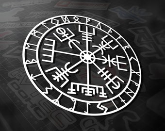 Viking Compass Decal Vegvisir Viking Wayfinder Compass Vinyl - Etsy