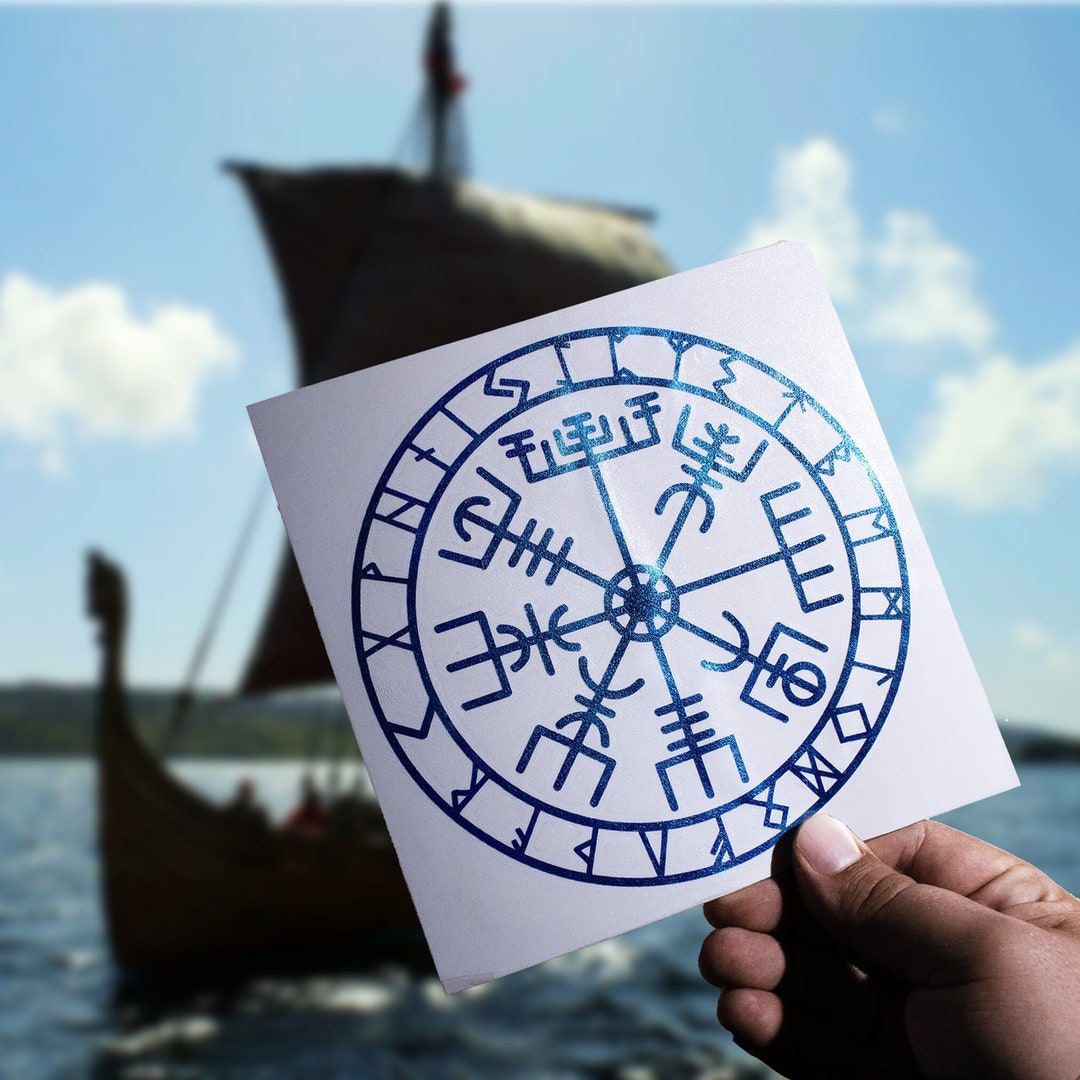 Vegvisir Viking Compass Decal: Norse Wayfinder Vinyl Sticker - Etsy