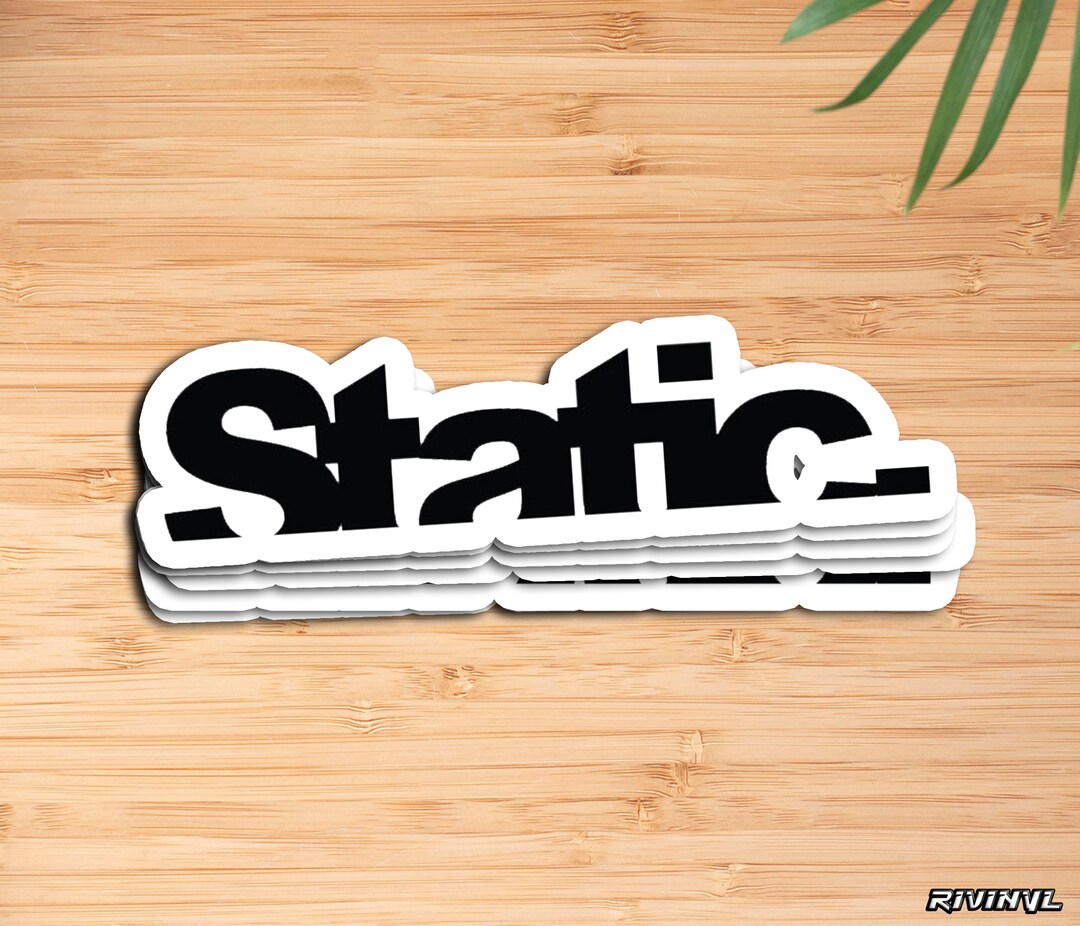 STATIC Slammed Lowered Decal Sticker Vinyl Graphic, Car Gift, Stance ...