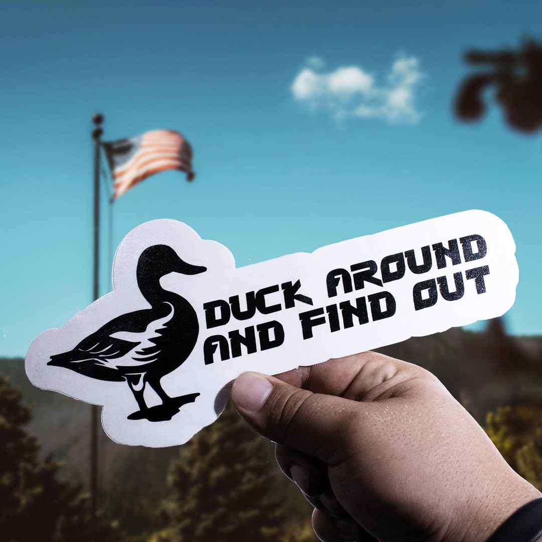 Duck Around and Find Out Decal Sticker - Vinyl Graphic, FAFO, Funny ...