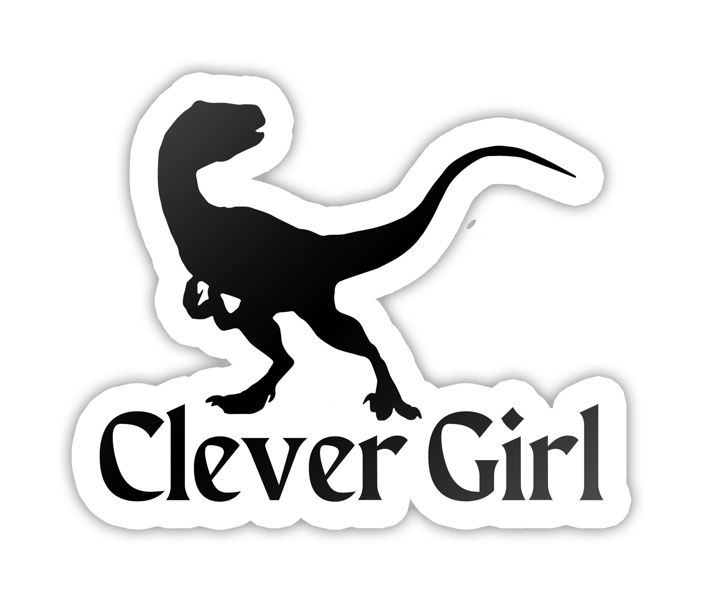 CLEVER GIRL Velociraptor Decal Sticker Vinyl Graphic - Etsy