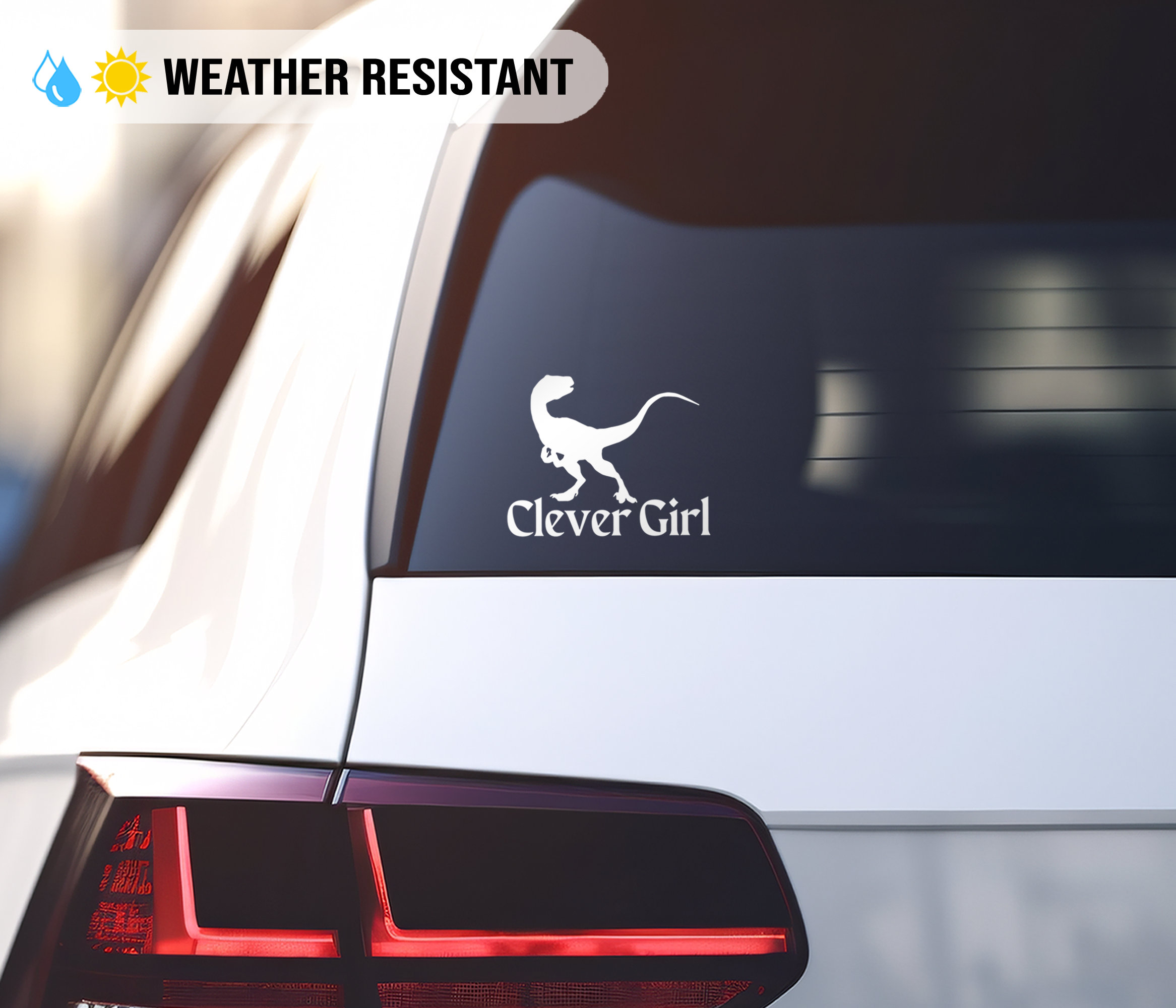 Clever Girl Velociraptor Decal Sticker Vinyl Graphic Etsy