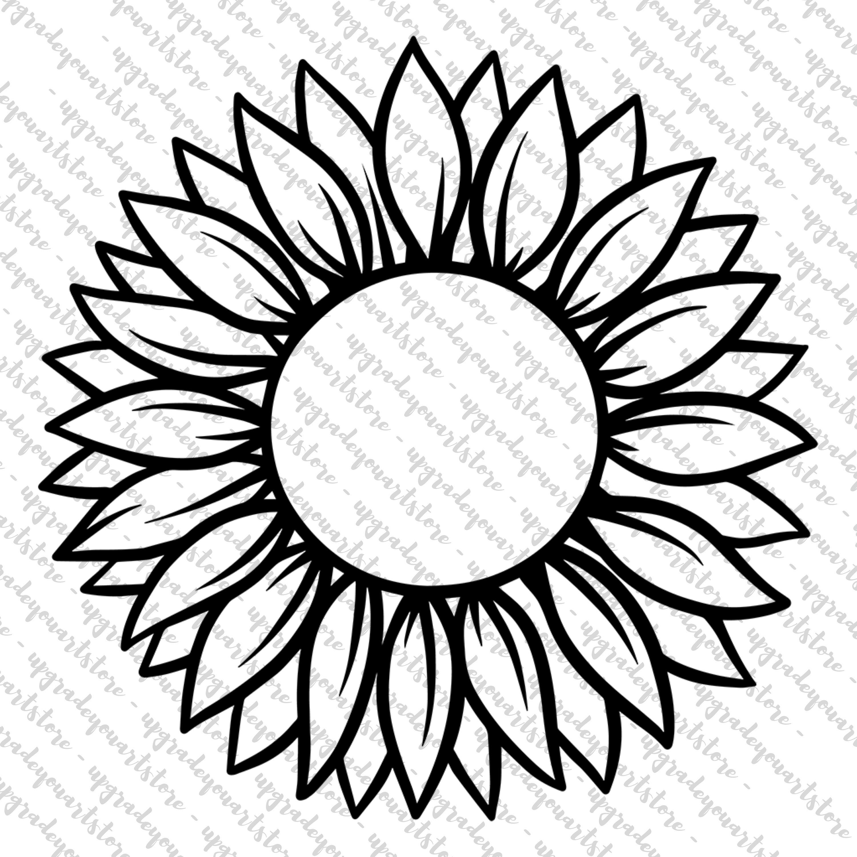 Sunflower Svg Sunflower Clipart Svg Archivos Para Cricut Etsy