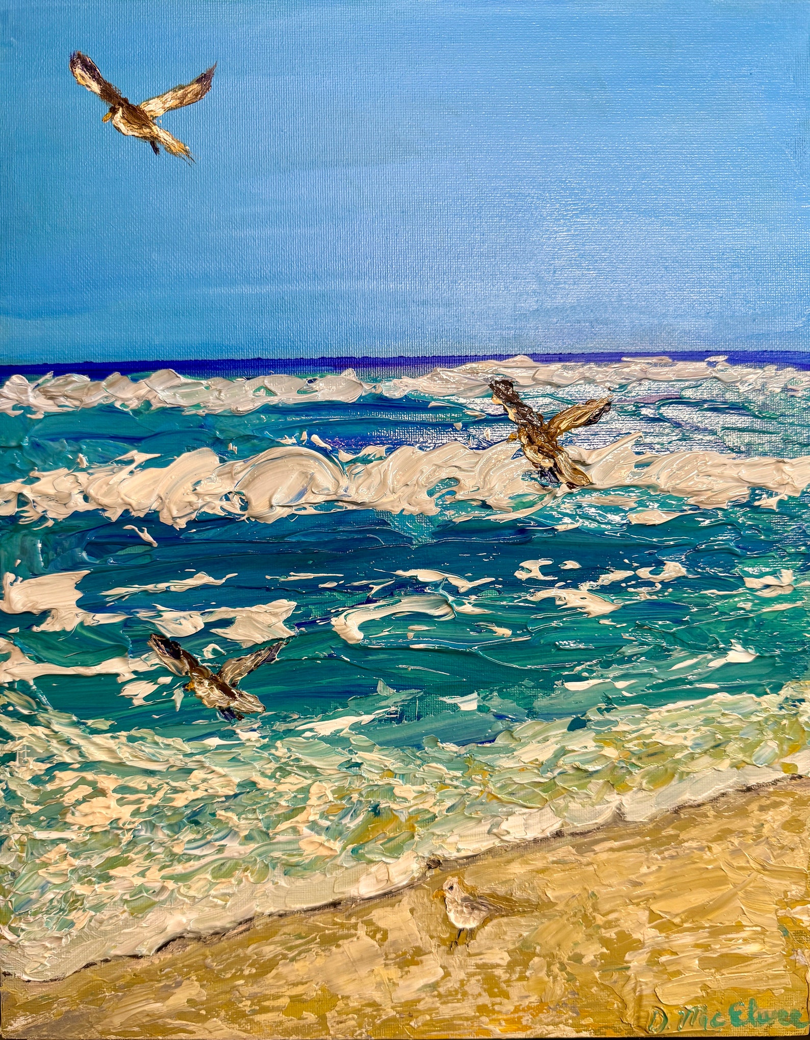 Ocean Song -original Acrylic Painting on 11” X 14” Canvas Board ...