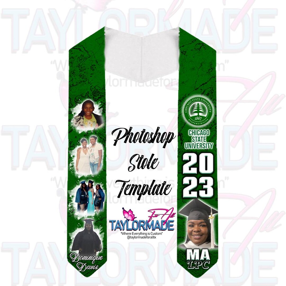 Digital 3D Senior Graduation Stole/sash 11 All Over Print Photoshop ...