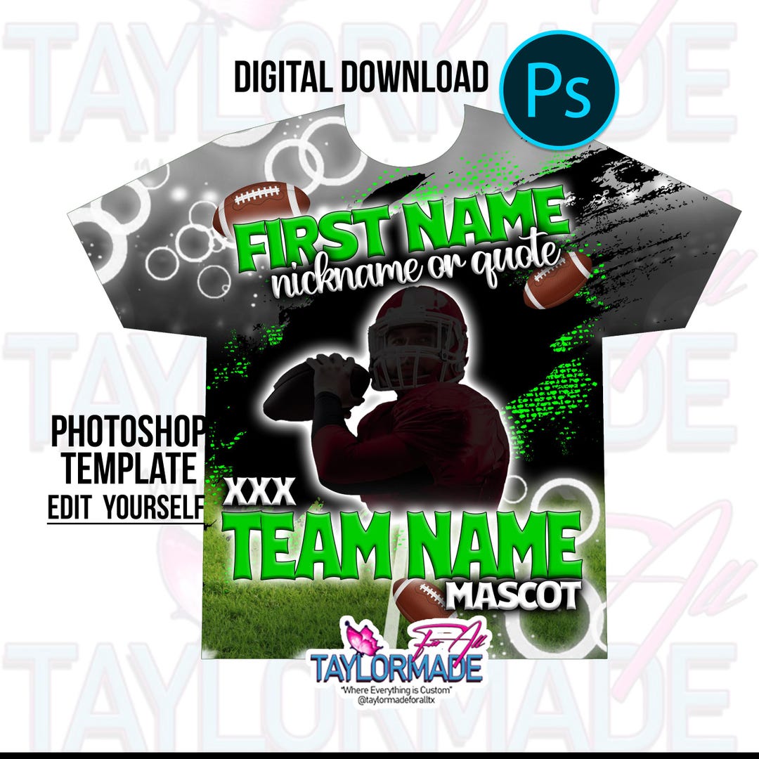 Digital 3D Sports Football All Over Print Photoshop Only Editable ...