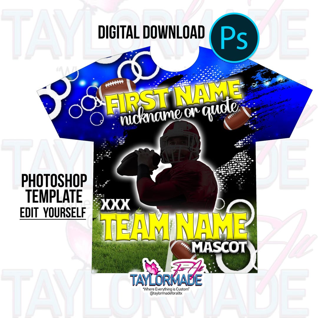 Digital 3D Sports Football All Over Print Photoshop Only Editable ...