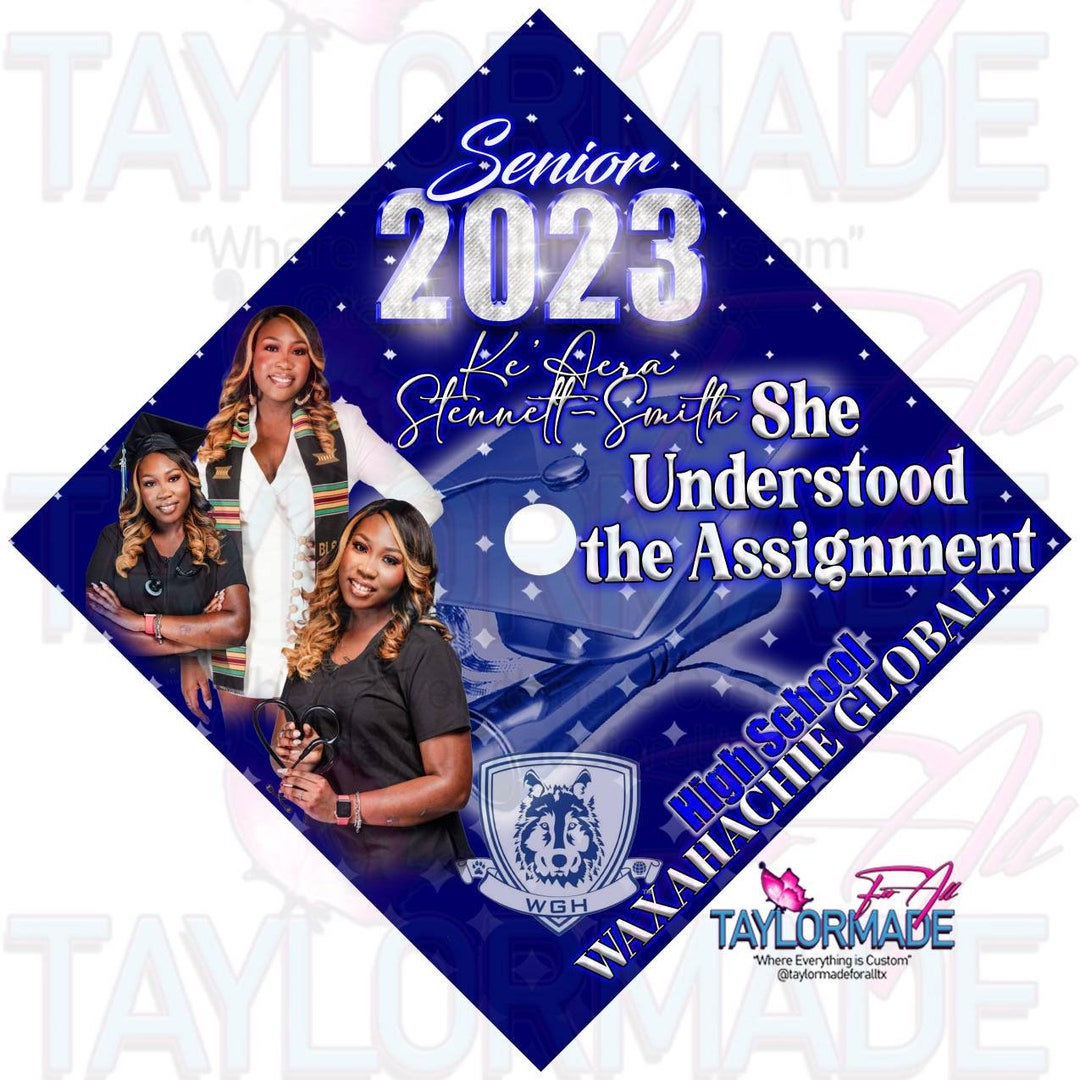 Digital 3D Senior Graduation Cap Topper 1 Photoshop Editable Template ...