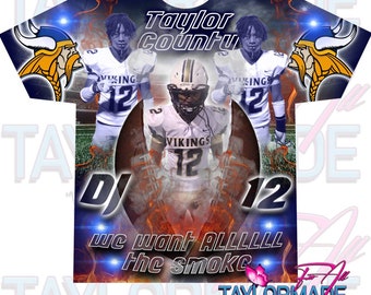 Football All Over Template - Etsy