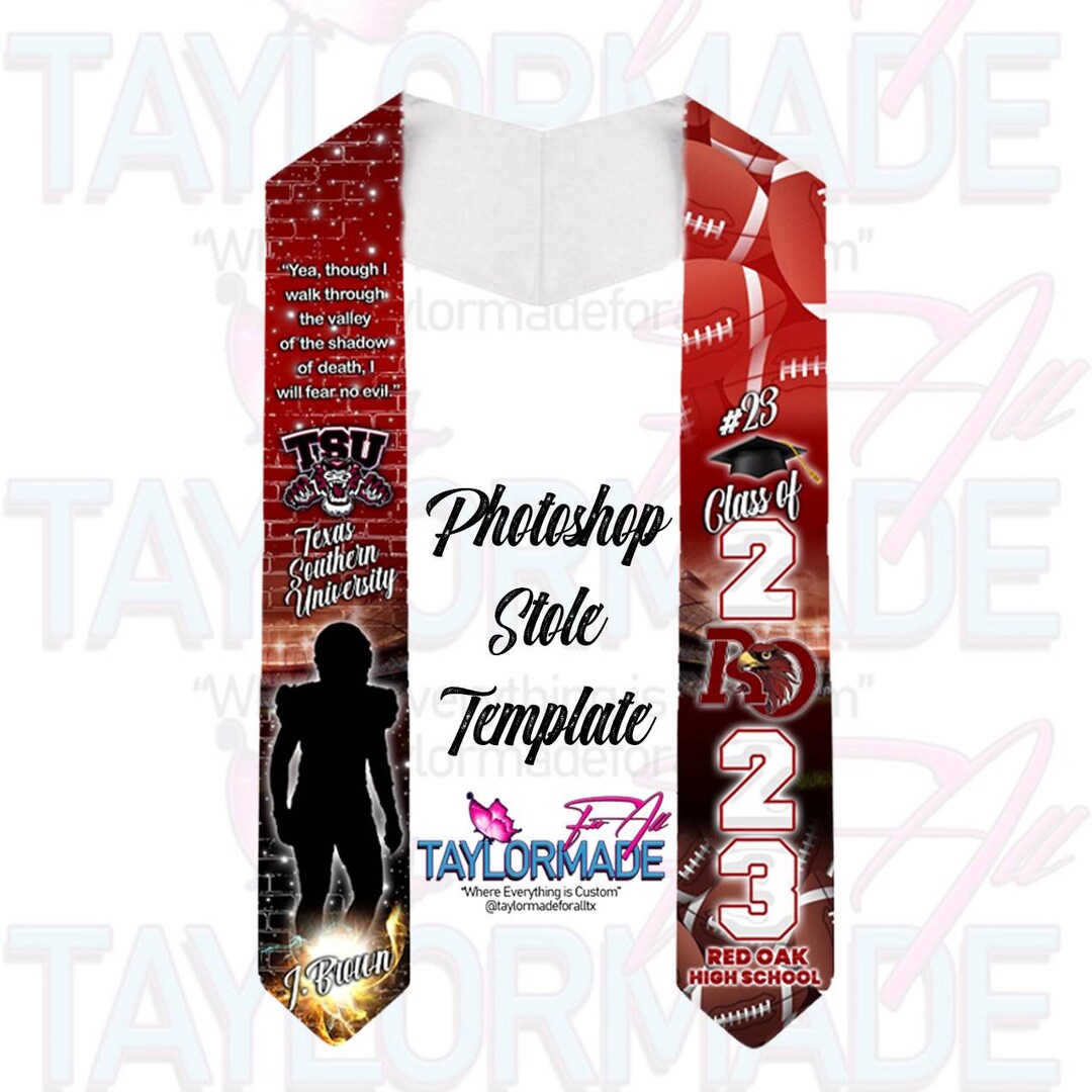Digital 3D Senior Graduation Stole/sash 13 All Over Print Photoshop ...